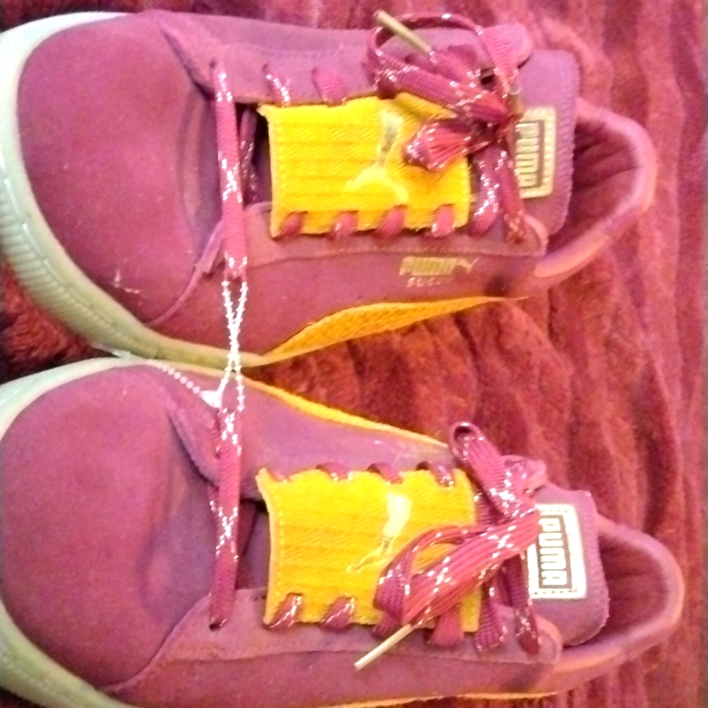 Puma Suede Triplex Burgundy Maize Yellow Sneakers Men… - Gem